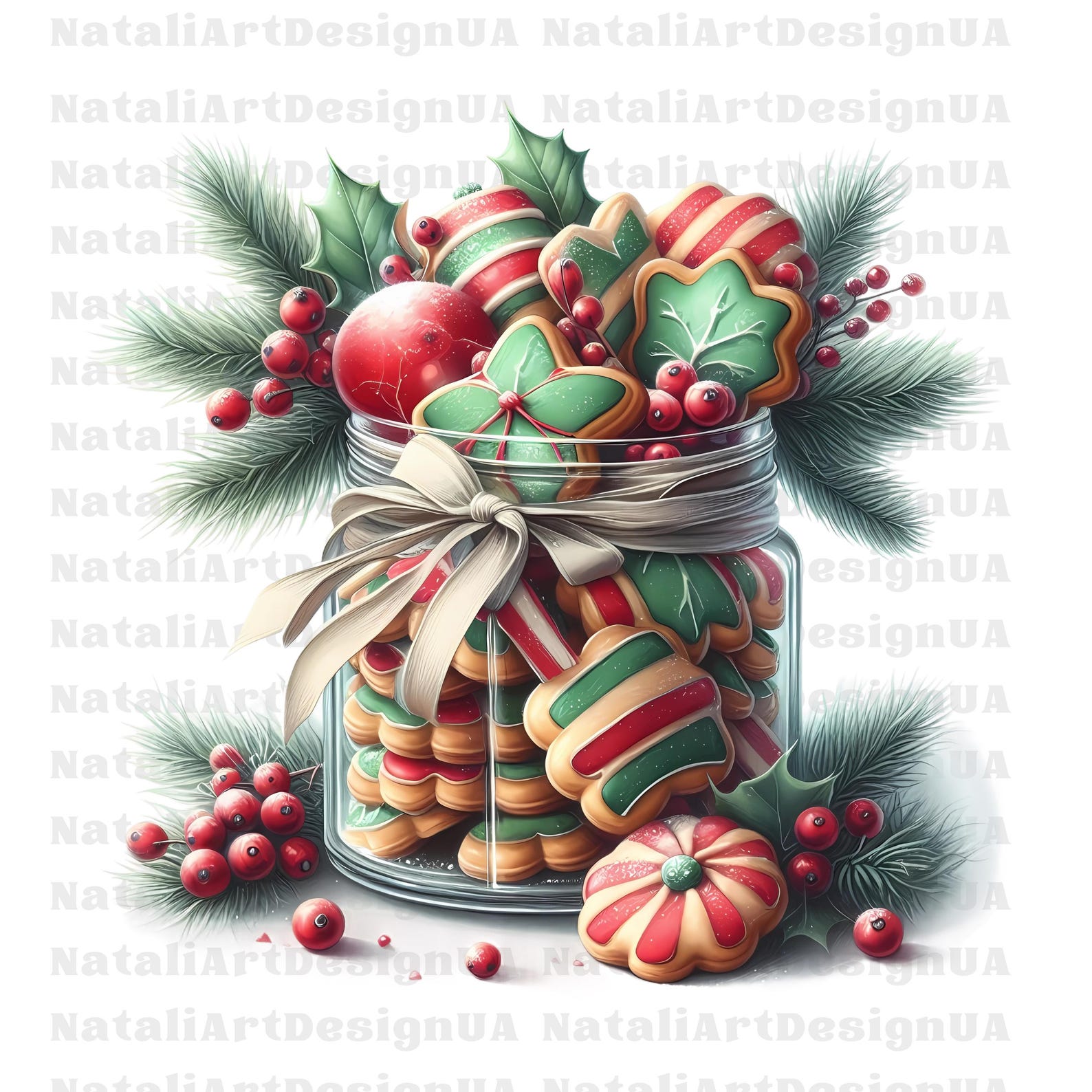 Christmas Cookie Clipart Christmas Cookies in Jar Holiday Cookie Png ...
