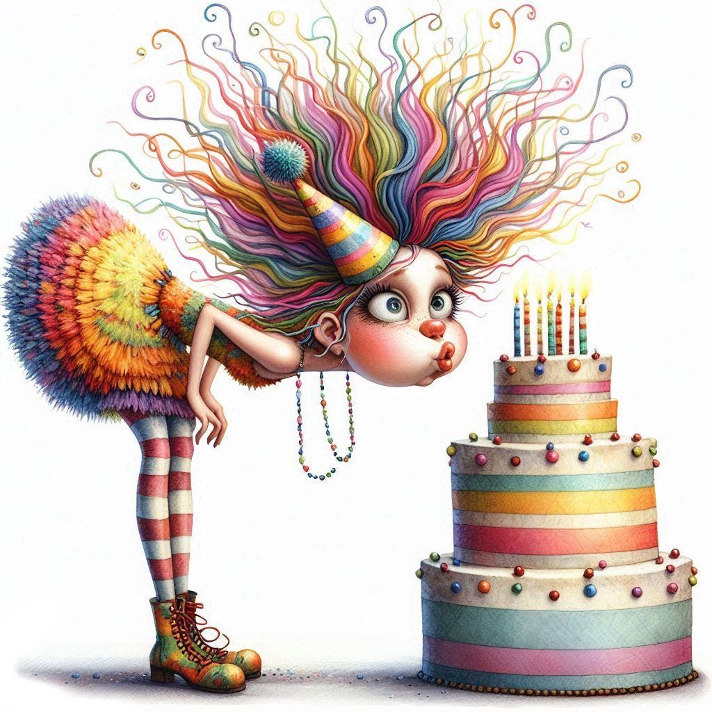 Quirky Birthday Clipart 10 High Res Watercolor Jpgs for Junk Journals ...