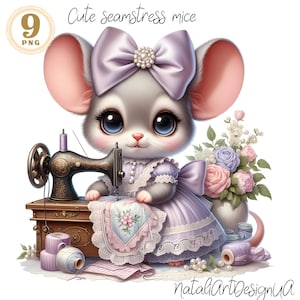 Sewing Mouse Clipart Mouse at Sewing Machine Mouse Seamstress Png Mouse ...