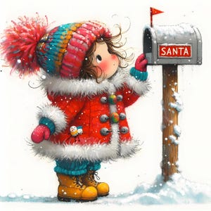 Christmas Mail With Christmas Wreath Clipart 10 High Res Watercolor ...