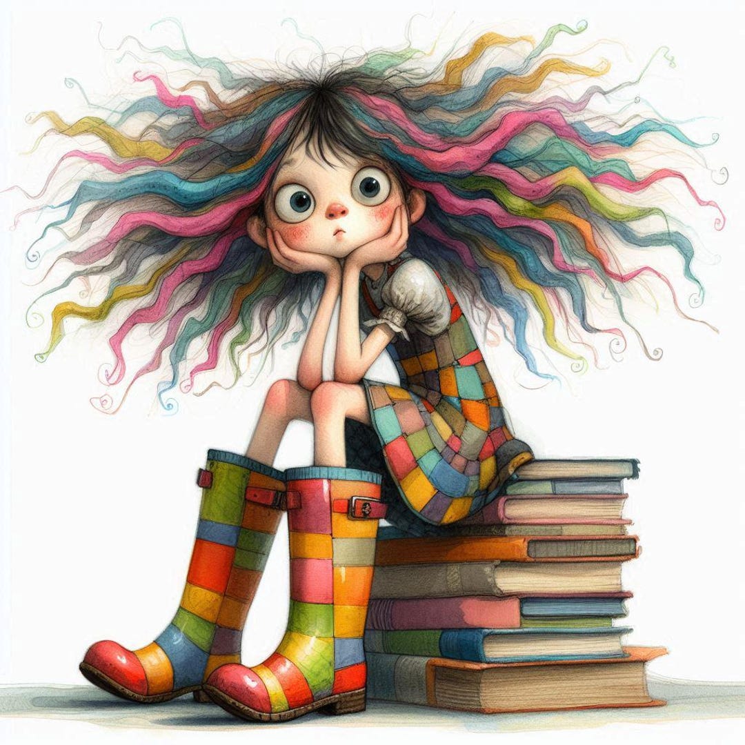 Quirky Book Lover Clipart 10 High Res Watercolor Jpgs for Junk Journals ...