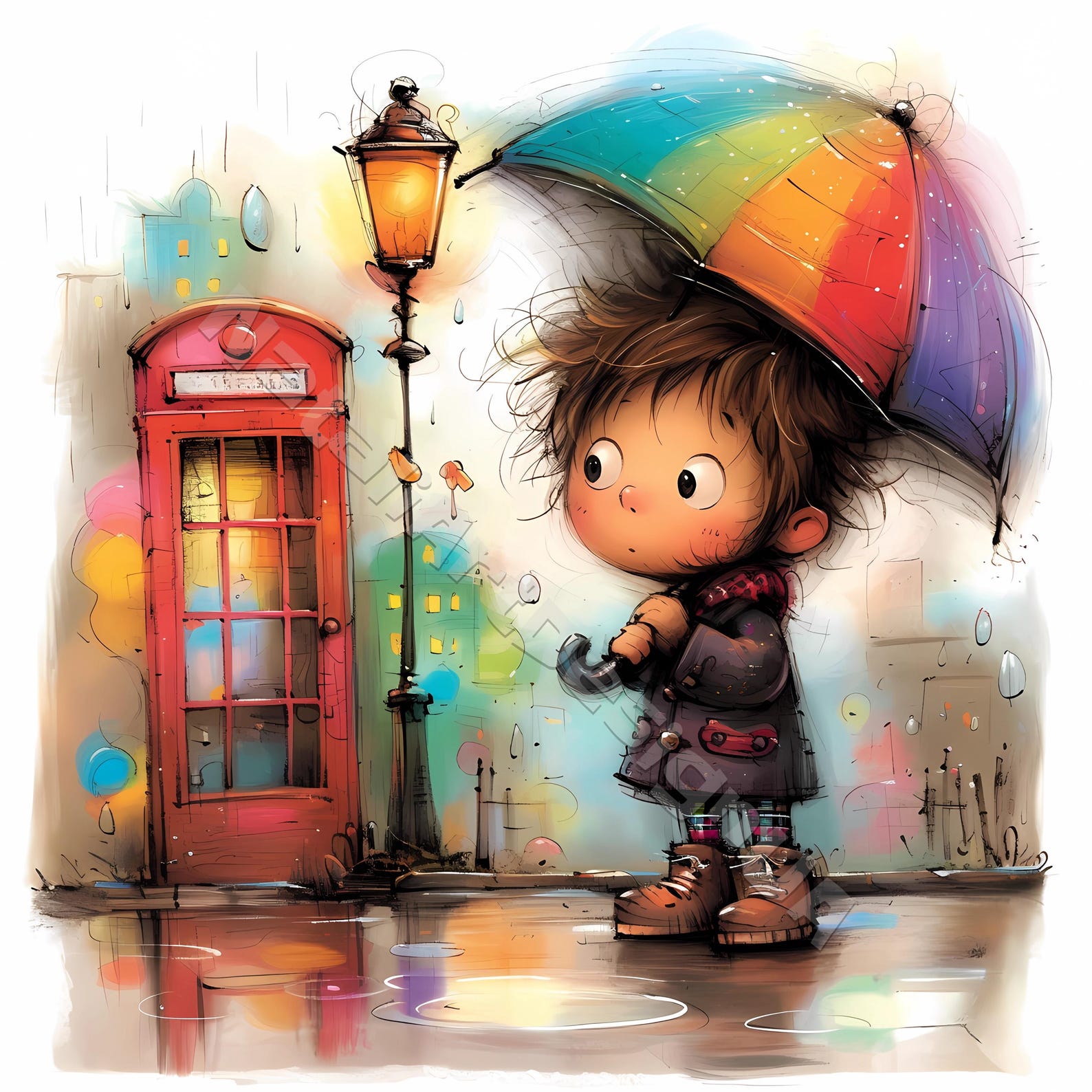 Quirky English Boy Clip Art 10 High Res Watercolor JPG Junk Journaling ...