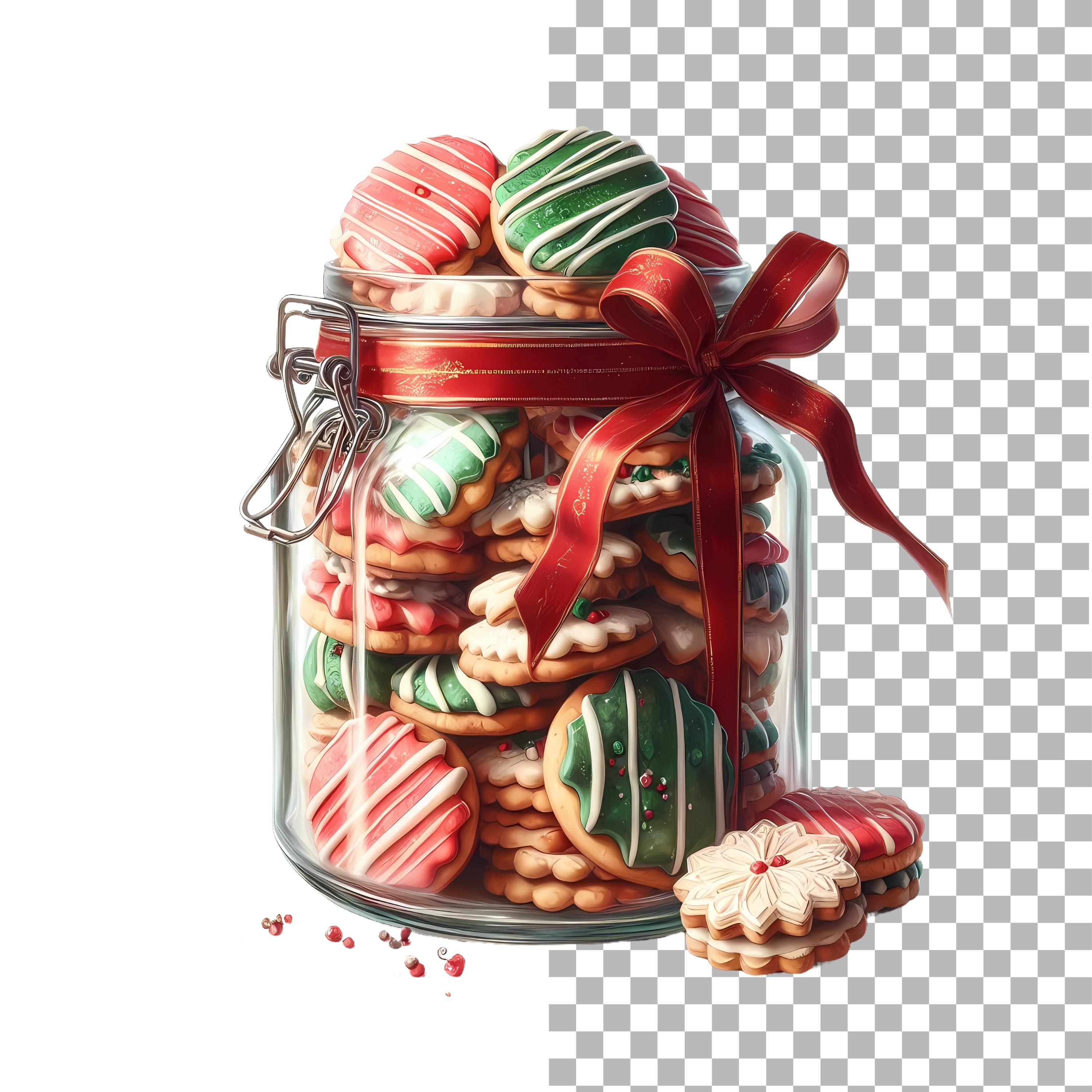 Christmas Cookie Clipart Christmas Cookies in Jar Holiday Cookie Png ...