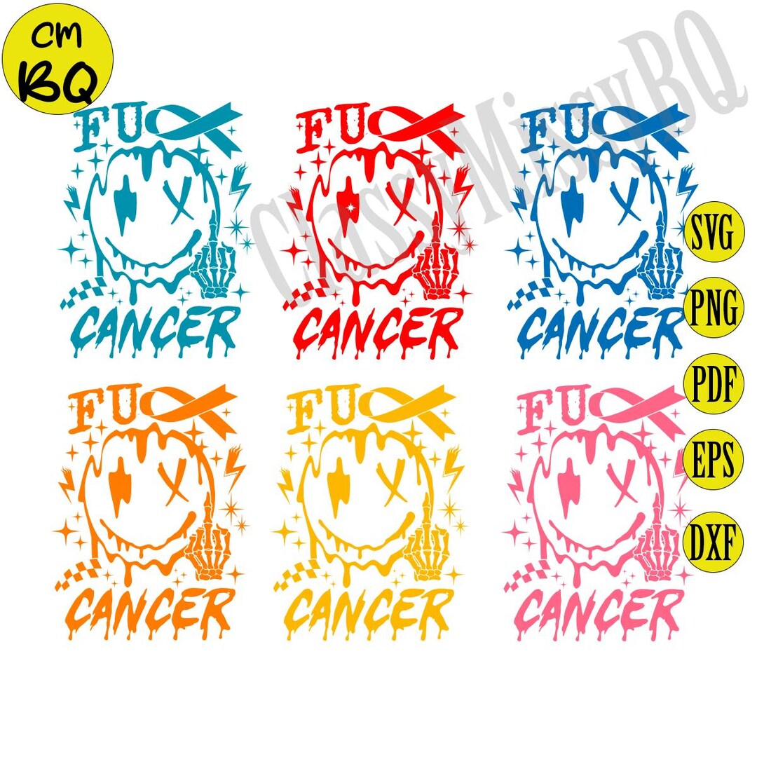 Bundle Smiley Cancer Svg, Fck Cancer Svg, Spooky Vibes Svg, Halloween ...