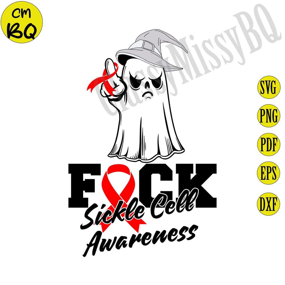 Sickle Cell Awareness Svg, Sickle Cell Ribbon, Fck Cancer Svg, Fighter ...