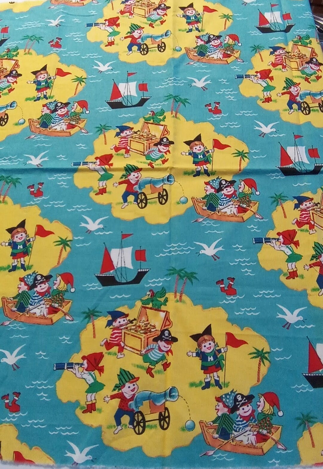 Michael Miller OOP Treasure Island Fabric - Etsy