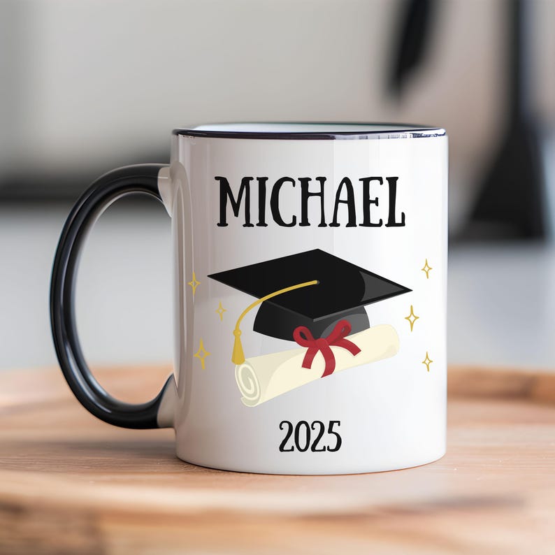 Personalized Graduation Mug - Custom Name and Year - Graduation Gift ...
