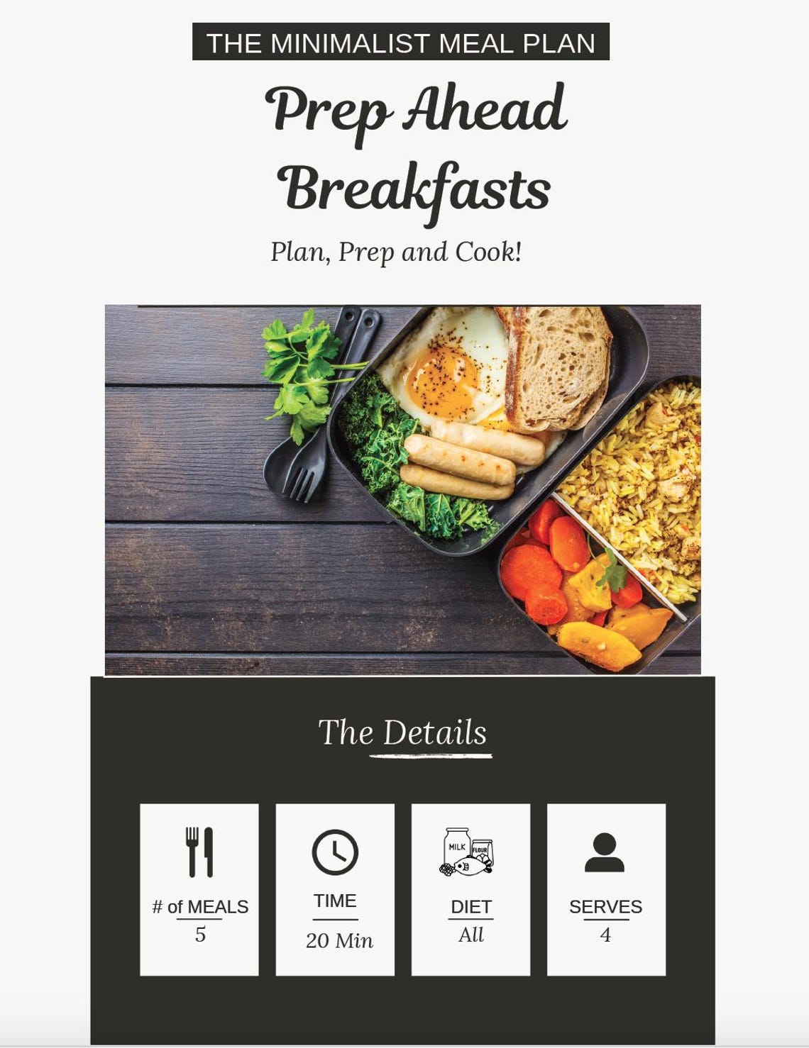 5 Prep-ahead Breakfasts, Easy Meals, Postpartum, Make-ahead, Meal Prep, Meal Plan Food List ...
