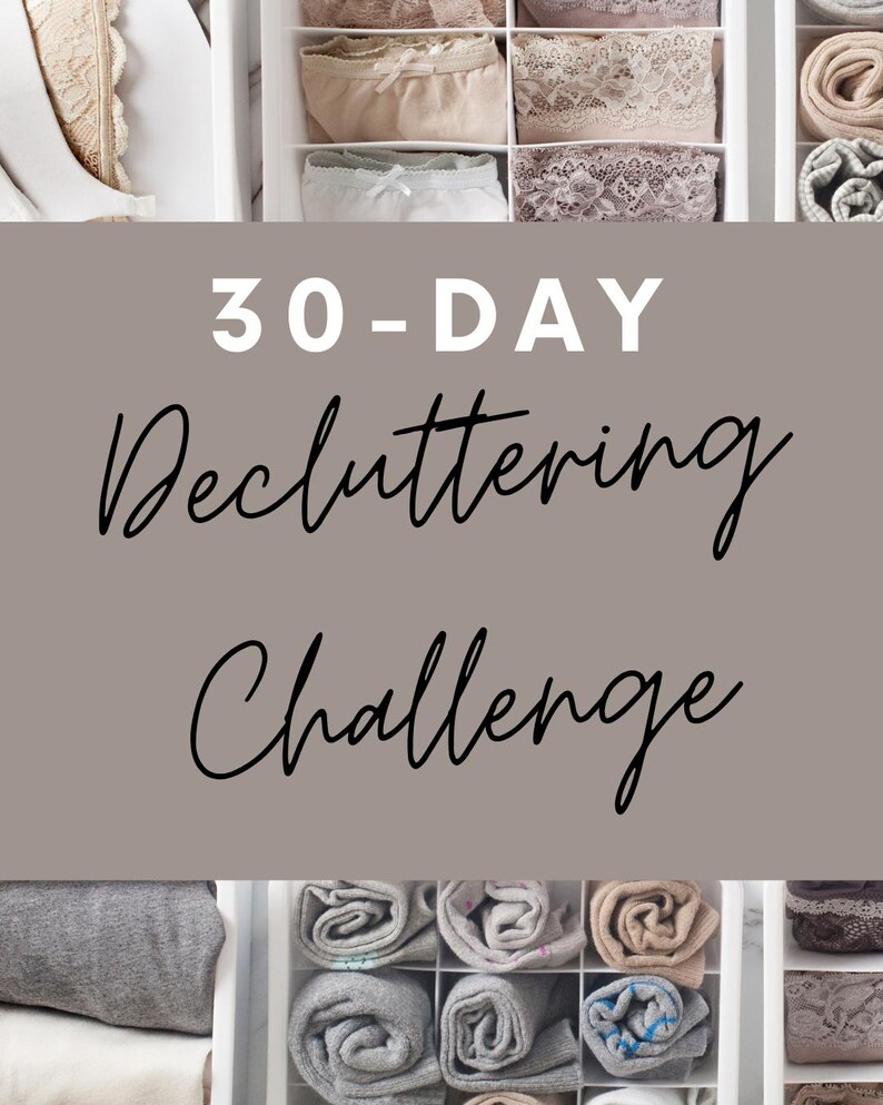 30-day Decluttering Challenge, Home Organization Checklist Printable ...