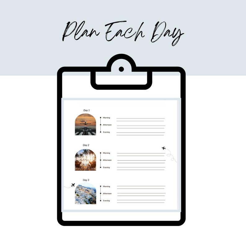 Custom One-week Travel Itinerary Printable, Travel Itinerary Template ...