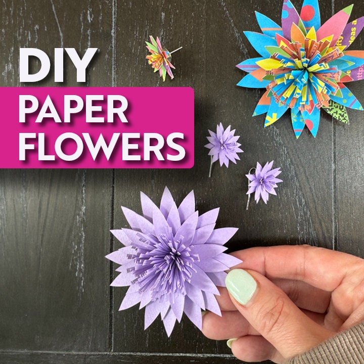 Create Your Own Dimensional Paper Sculpture Flowers for Jewelry, Art ...