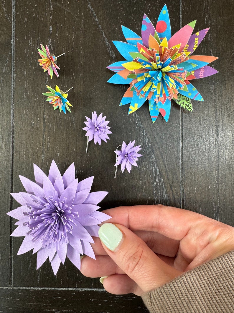 Create Your Own Dimensional Paper Sculpture Flowers for Jewelry, Art ...