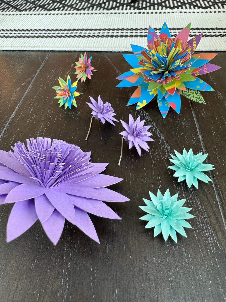Create Your Own Dimensional Paper Sculpture Flowers for Jewelry, Art ...