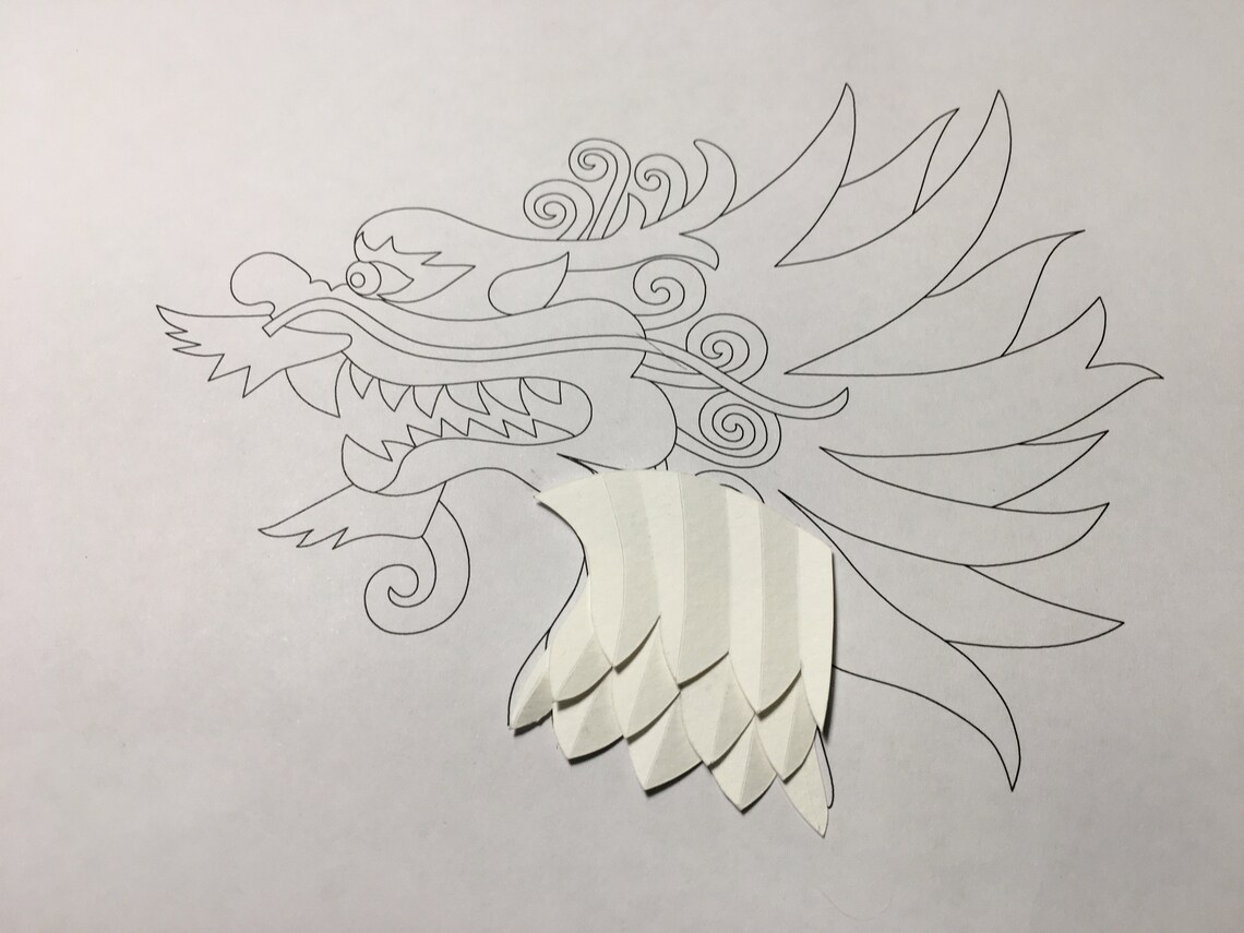 Dragon Paper Sculpture Kit PDF Instant Download Create Your Own Paper ...