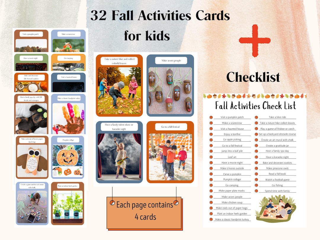 Autumn Adventures: 32 Interactive Kids' Activities (printable Canva ...