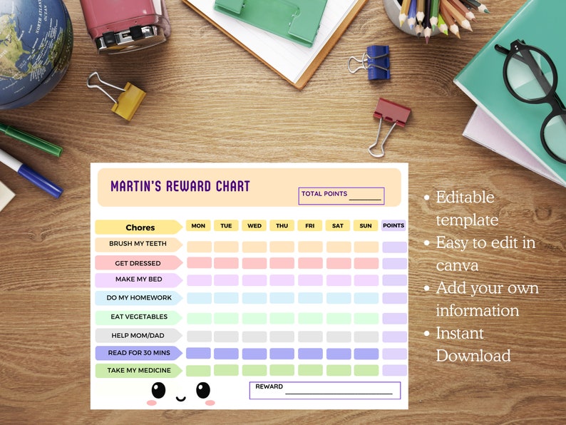 Bluey Daily Routine Chart for Kids Chore Chart Reward Chart Daily ...