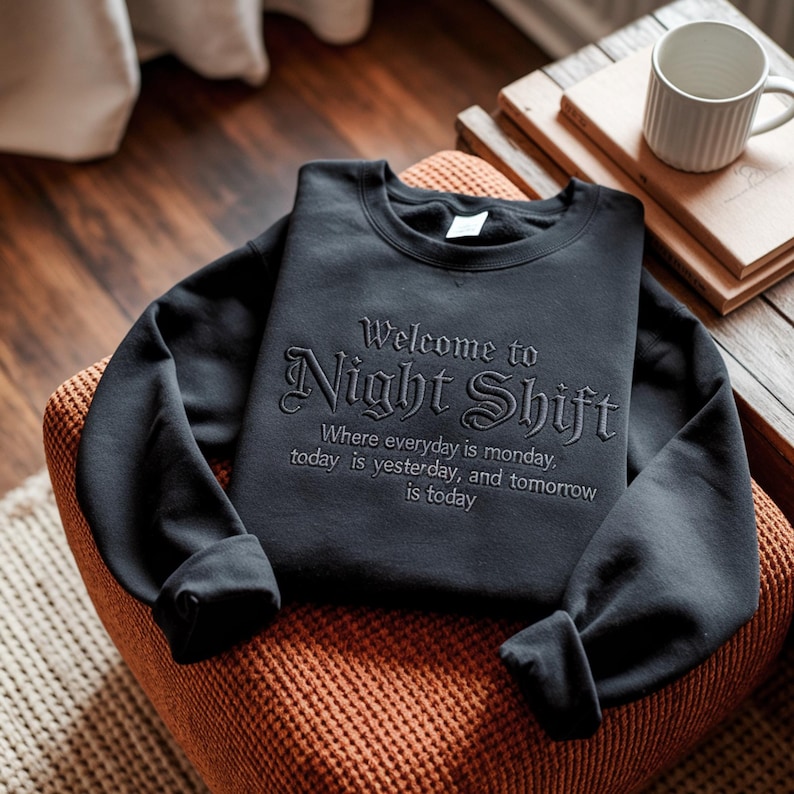 Embroidered Welcome to Night Shift Nurse Sweatshirt, Trendy RN Gift - Etsy