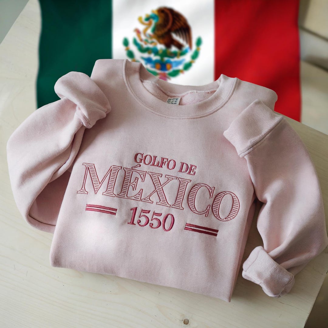 Embroidered Gulf of Mexico Est 1550 Sweatshirt, Golfo De México Name ...