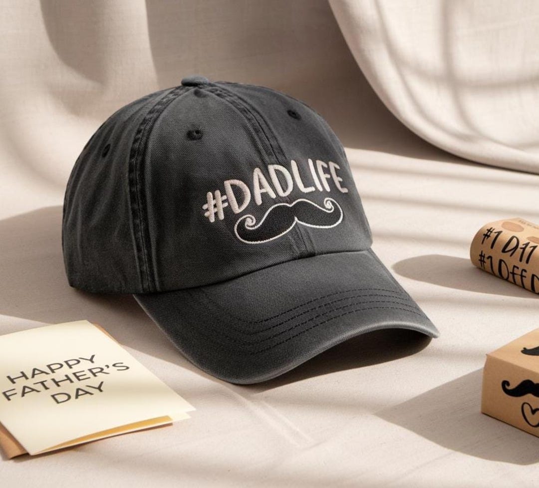 Fathers Day Embroidered Baseball Cap, Embroidered Mustache Lover Hat ...