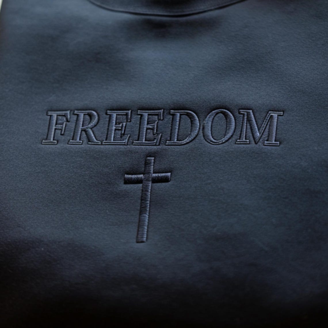 Embroidered Christian Freedom Shirt: Minimalist Jesus Apparel - Etsy