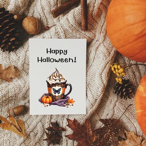 Halloween Coffee Clipart Set, Gothic Watercolor Hot Coffee Drink ...