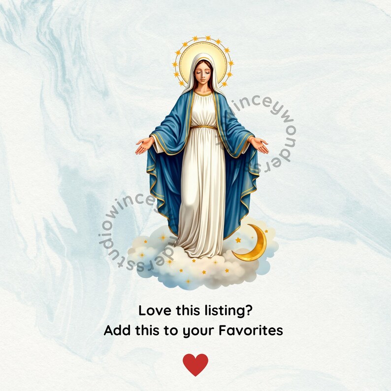 Watercolor Virgin Mary PNG Clipart: Immaculate Conception (digital ...