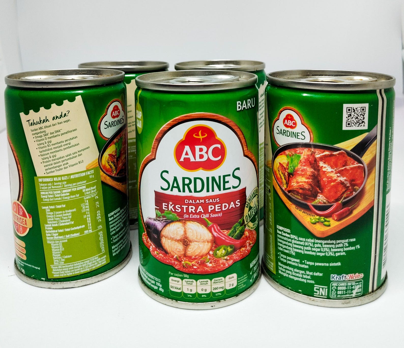 ABC Sardines With Extra Chili Sauce (ready to Eat) 155g - Etsy