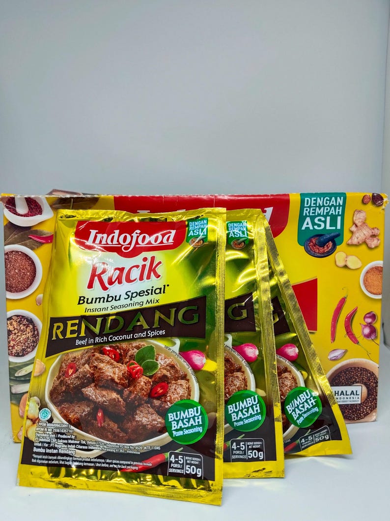 Indonesian Instant Seasoning Indofood Rendang 50g - Etsy