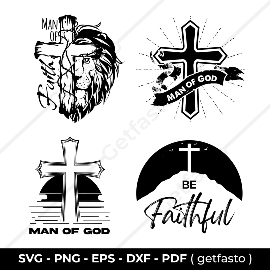 Man of God Svg, Jesus Png, Cross, Christian, Scripture Bible Verse Svg ...