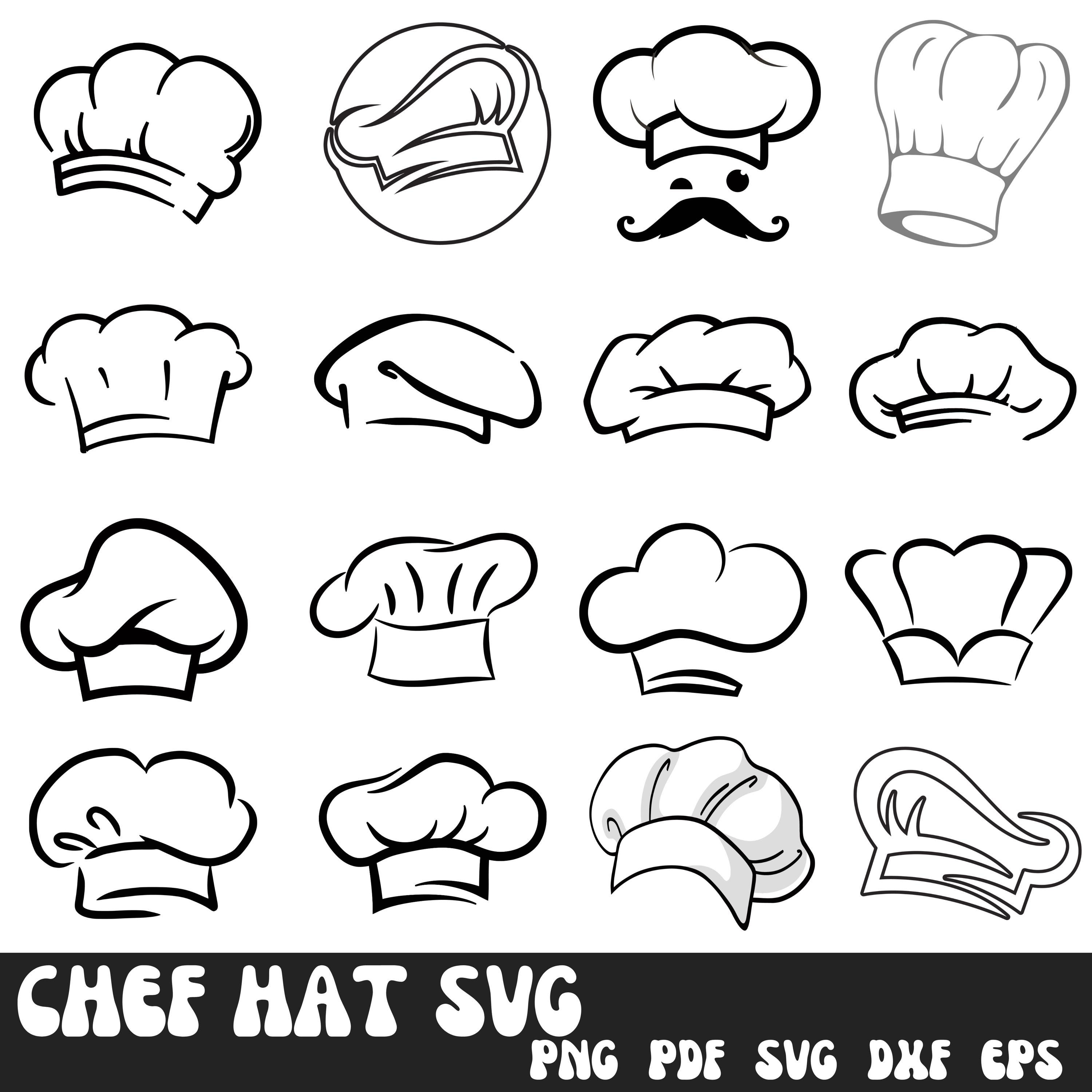 Chef Hat Svg Chef Hat Png Chef Hat Svg Cricut Chef Hat Svg Bundle Chef ...