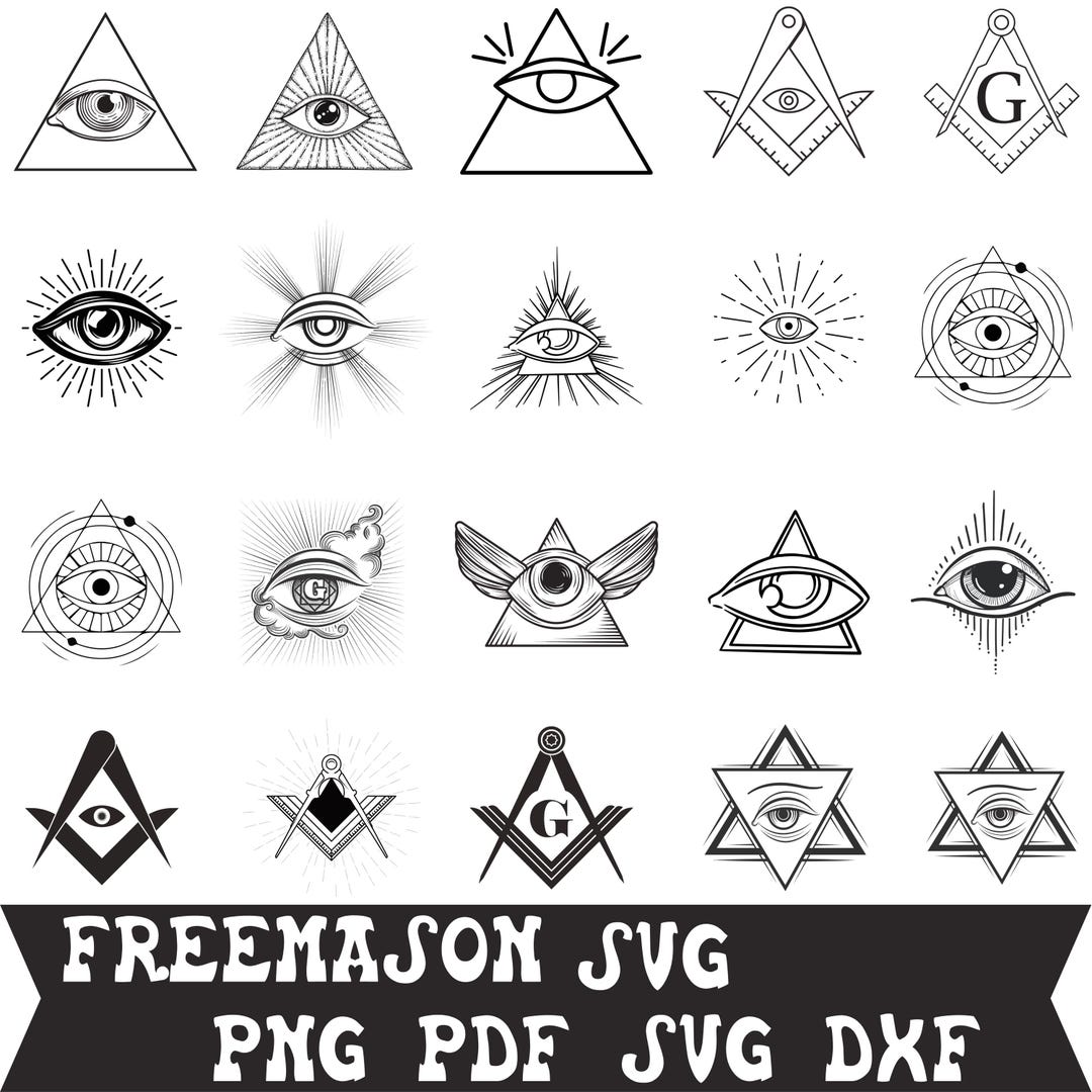Freemason Svg Masonic Svg 20 Design Third Eye Svg Masonic Clipart Evil ...