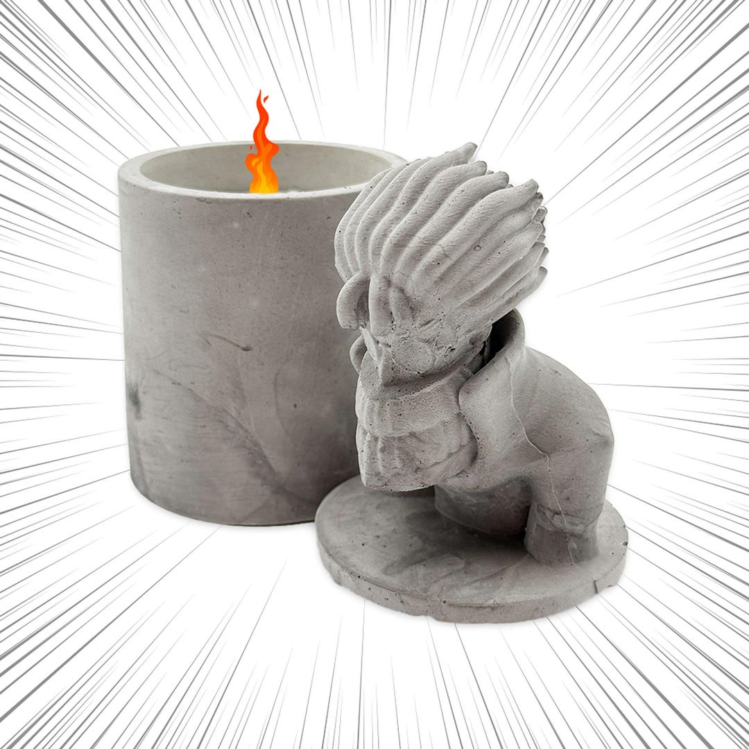Okarun Anime Inspired Cement Candle Dandadan Anime Gifts Anime Fan ...