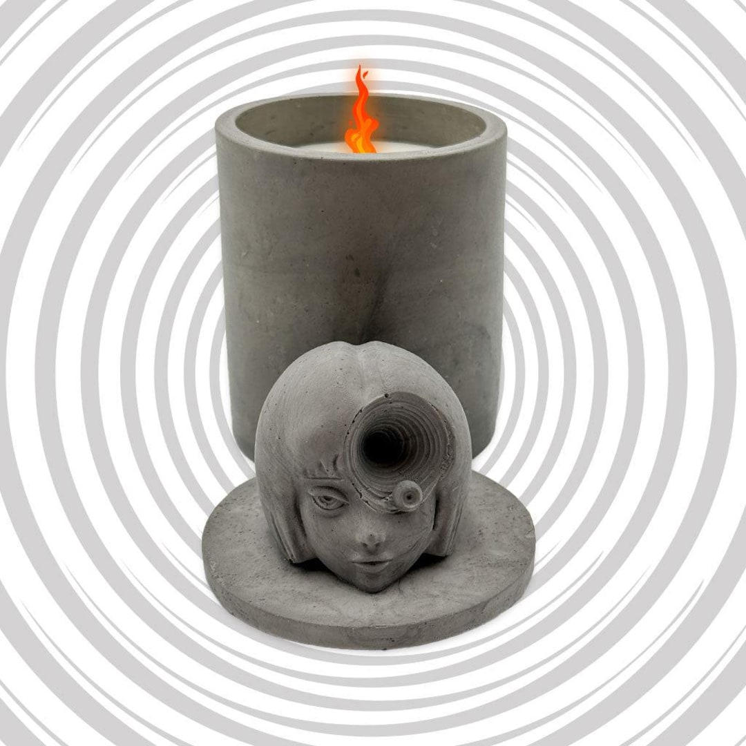 Uzumaki Anime Cement Candle: Junji Ito Inspired Sweet Cinnamon Scent - Etsy