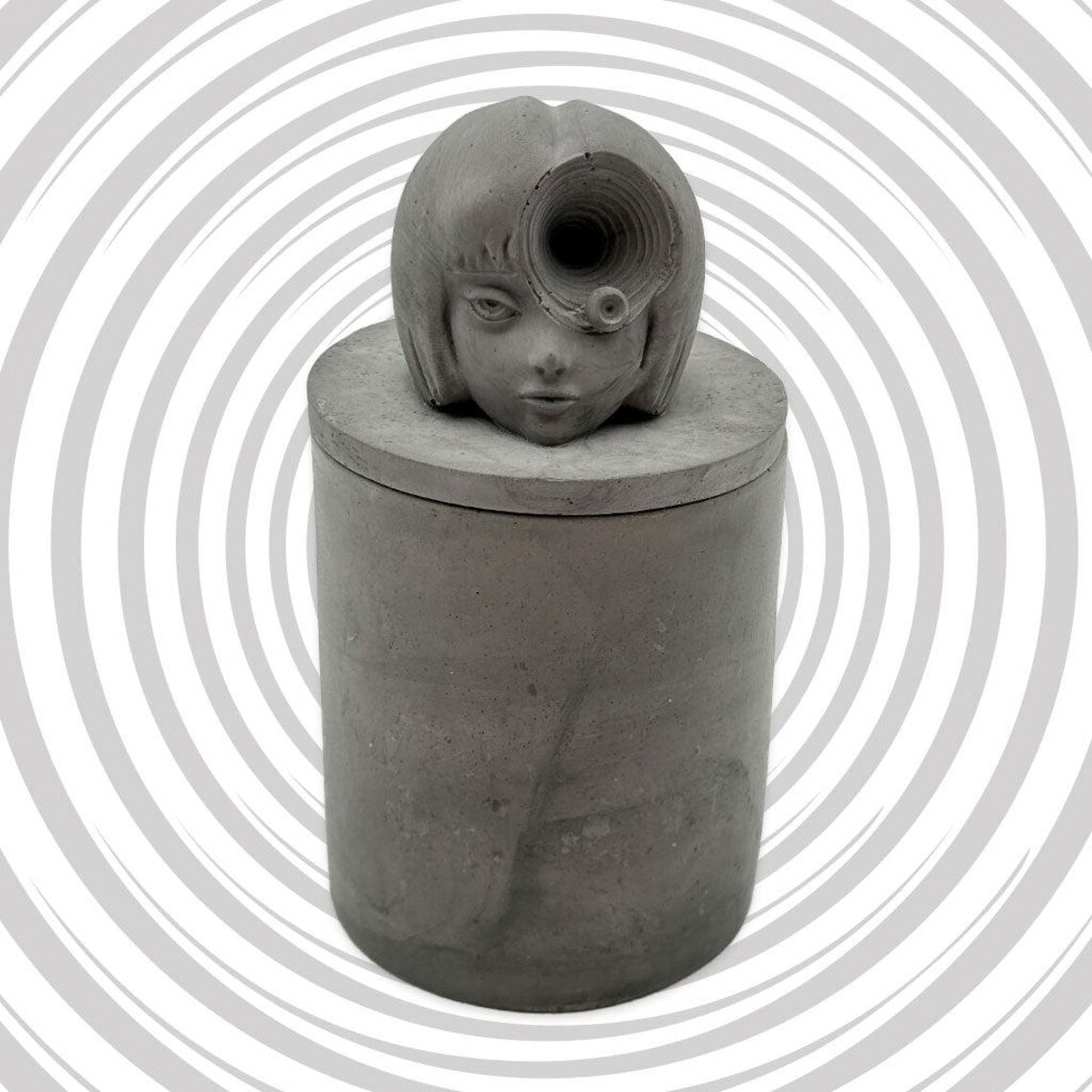 Uzumaki Anime Cement Candle: Junji Ito Inspired Sweet Cinnamon Scent - Etsy