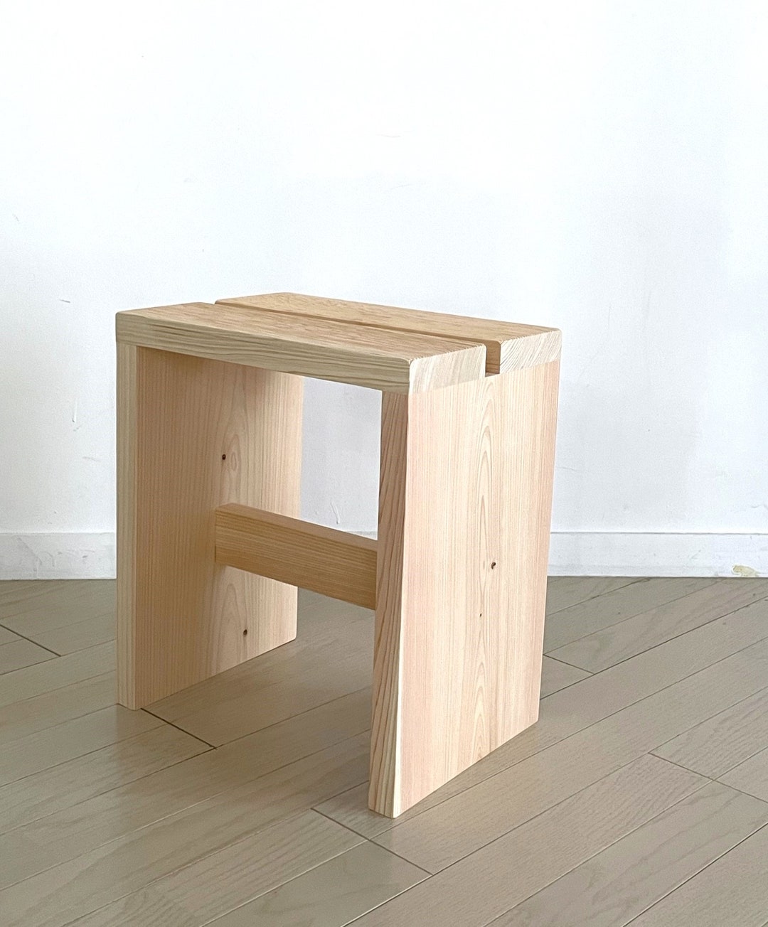 Handmade Hinoki Cypress Bath Stool: Japanese Onsen Style (15.7”/40cm ...