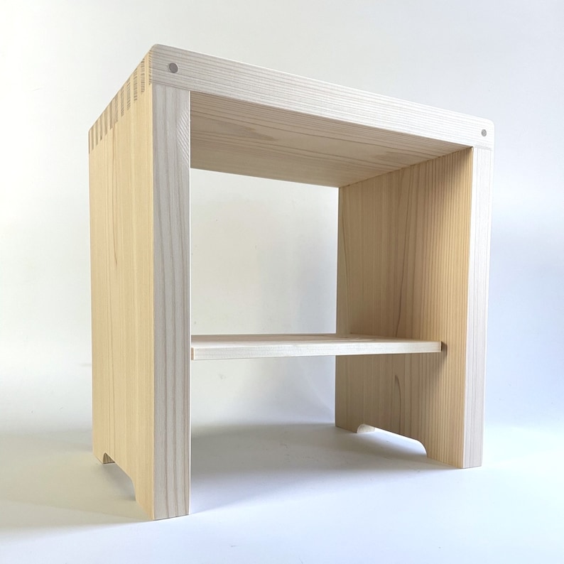 Elegant Japanese Hinoki Bath Stool Handcrafted Cypress Wood Shower ...