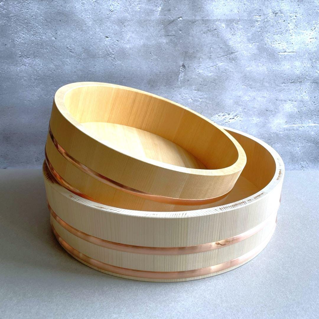 Japanese Cypress Hangiri: Sushi Rice Mixing Bowl (φ11.8-14 Inch) - Etsy