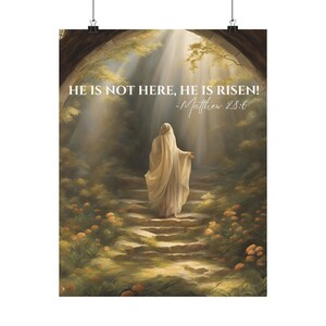 He is Risen Poster, Print Art Christian Art the Resurrected Lord Easter,he is Risen,gifts,home ...