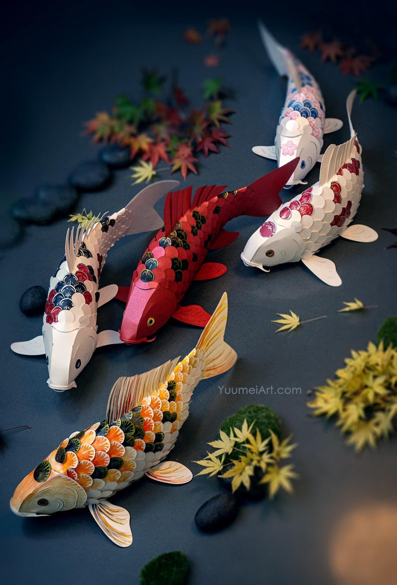 Paper Koi Lantern: DIY Fish Lamp Kit (15-pack) - Etsy