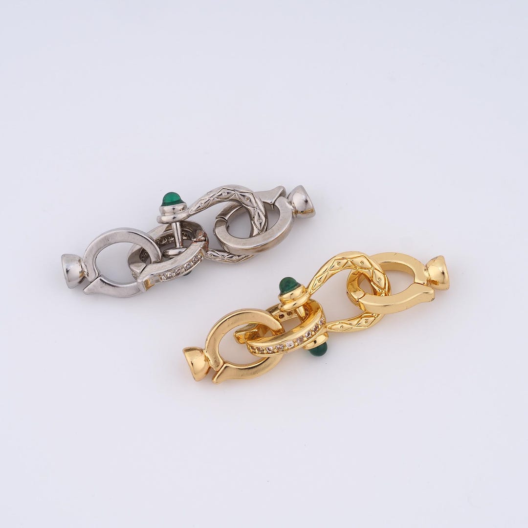 Bar Clasp Connectors, Pull Gate Clasps Connectors, 18K Gold Filled ...