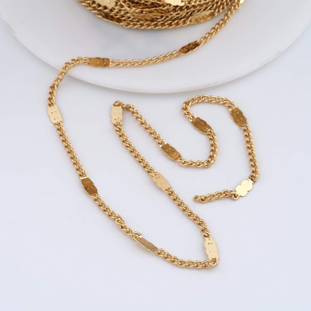 1 Meter Curb Chain Sailor Chain 18K Gold Filled Wholesale Bulk Chain ...