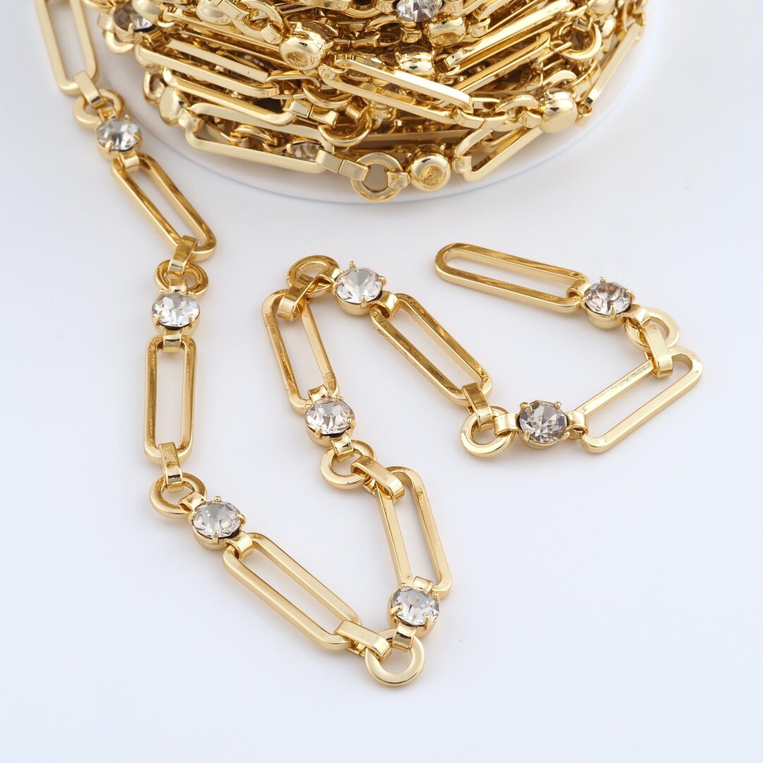 1 Meter Paperclip Chain No Fade Non-tarnish 18K Gold Filled Wholesale ...
