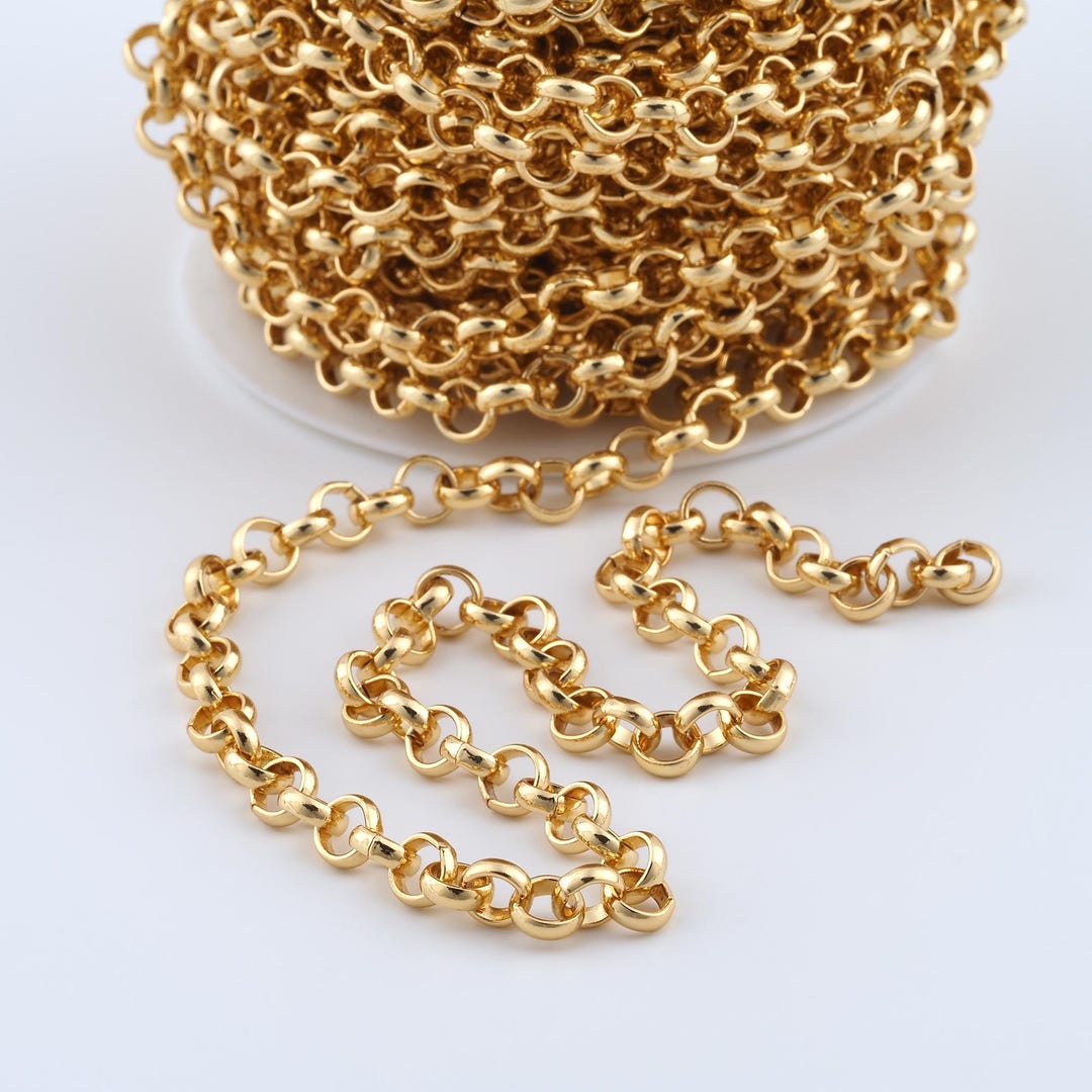 1 Meter Big Round Chain, Thick Gold Chain,18k Gold Filled Chain,diy ...