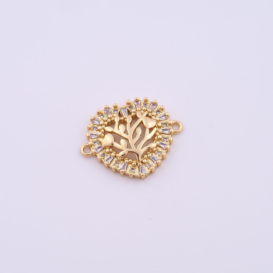 Gold Tree of Life Connector,18k Gold Filled Tree Charm,dainty Tree ...