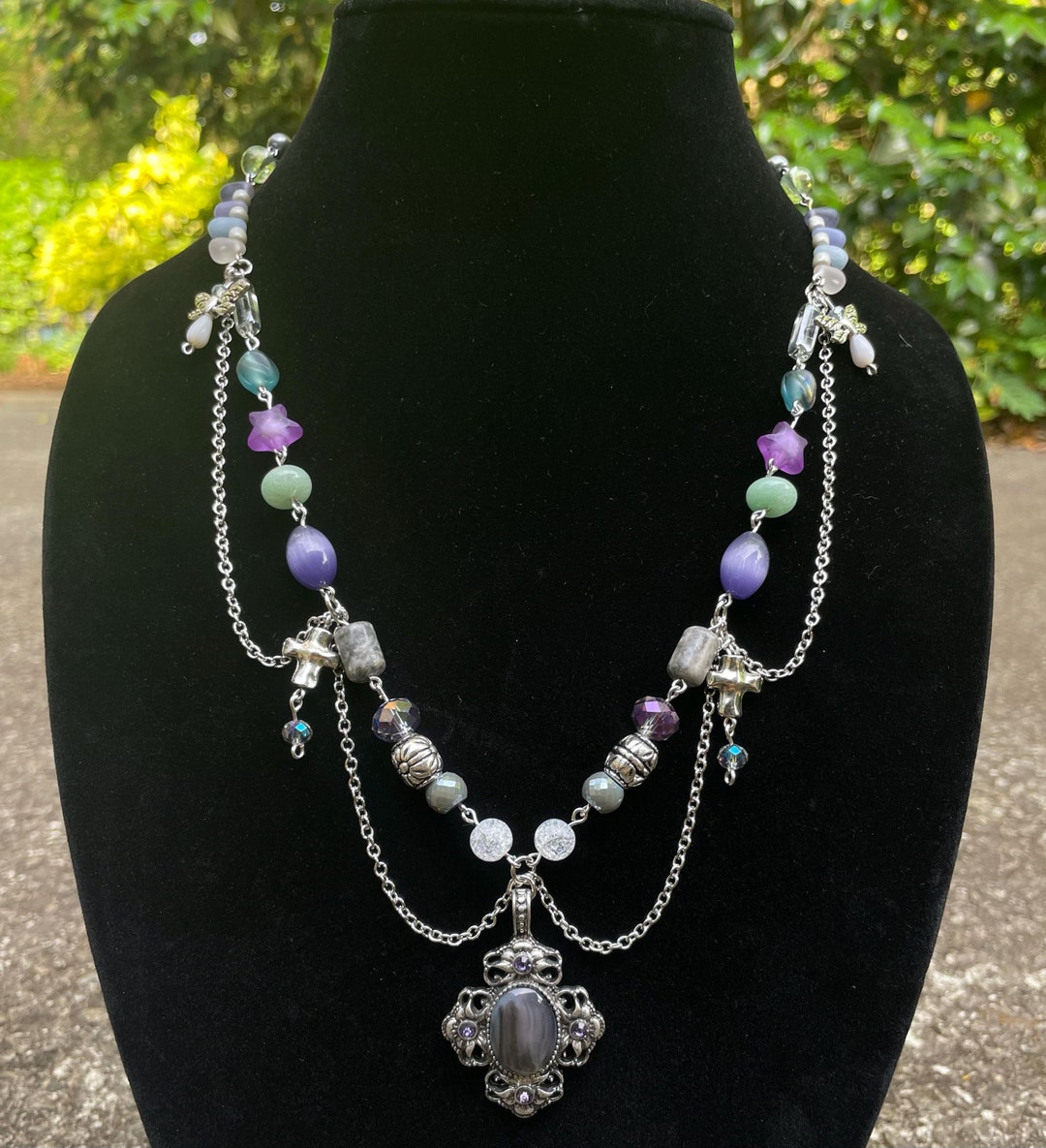 Purple Graveyard - Aesthetic Grunge Jewelry, Gift for Her. - Etsy