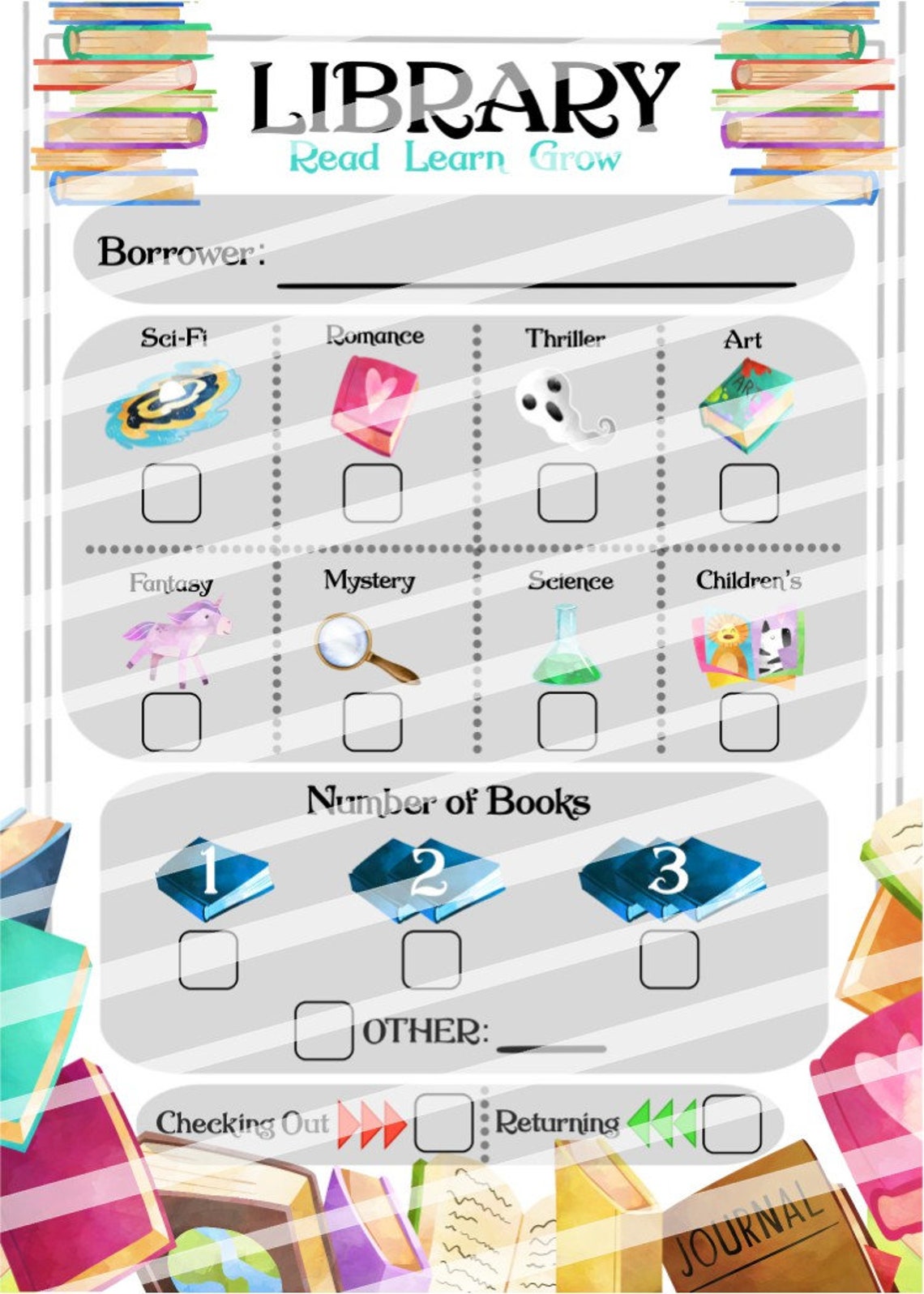 Library Pretend Play Bookshop Pretend Play Library Printable Library ...