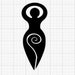 Goddess Pose, SVG Cut File Design for Cricut, PNG Transfer, Cursive ...