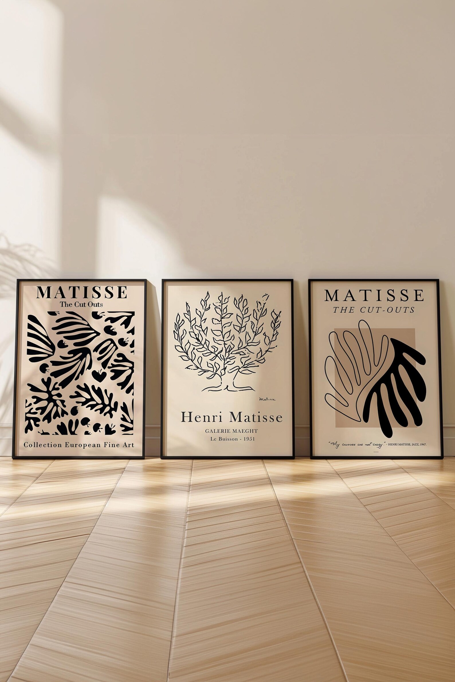 Henri Matisse Print Set of 3 Framed Poster, Matisse Wall Art for ...
