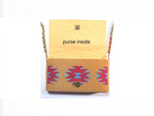 Serape Purse - 1 Drop Odd Peyote Bead Pattern - Miyuki Size 8 Delicas ...