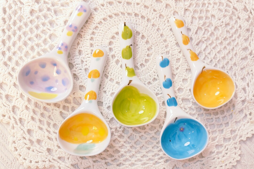 Hand-painted Ceramic Spoon-unique and Adorable Kitchen Gift.cute ...